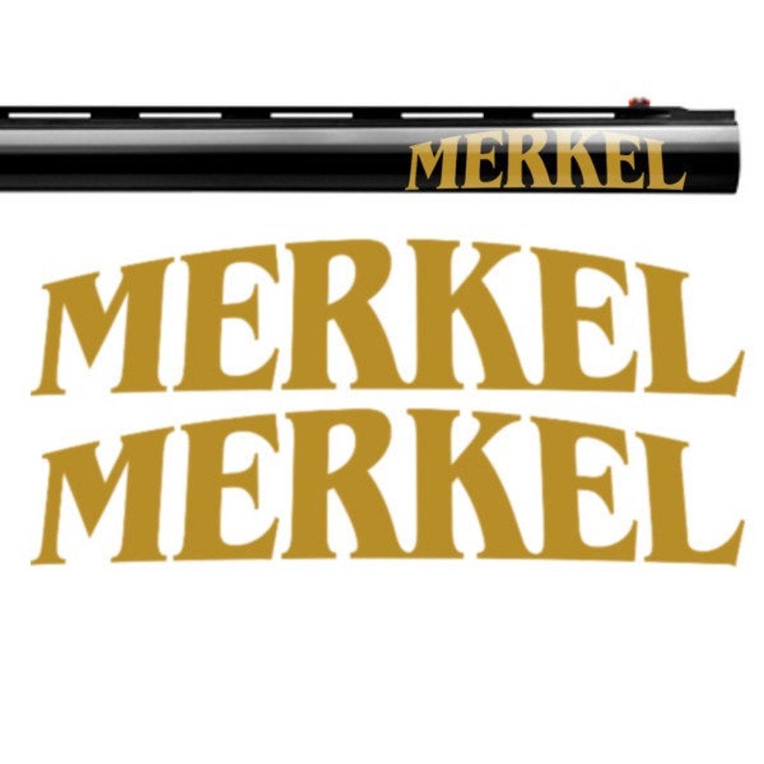 2x Merkel Vinyl Decal Sticker for Shotgun Gun Case Gun Safe Car Window ...