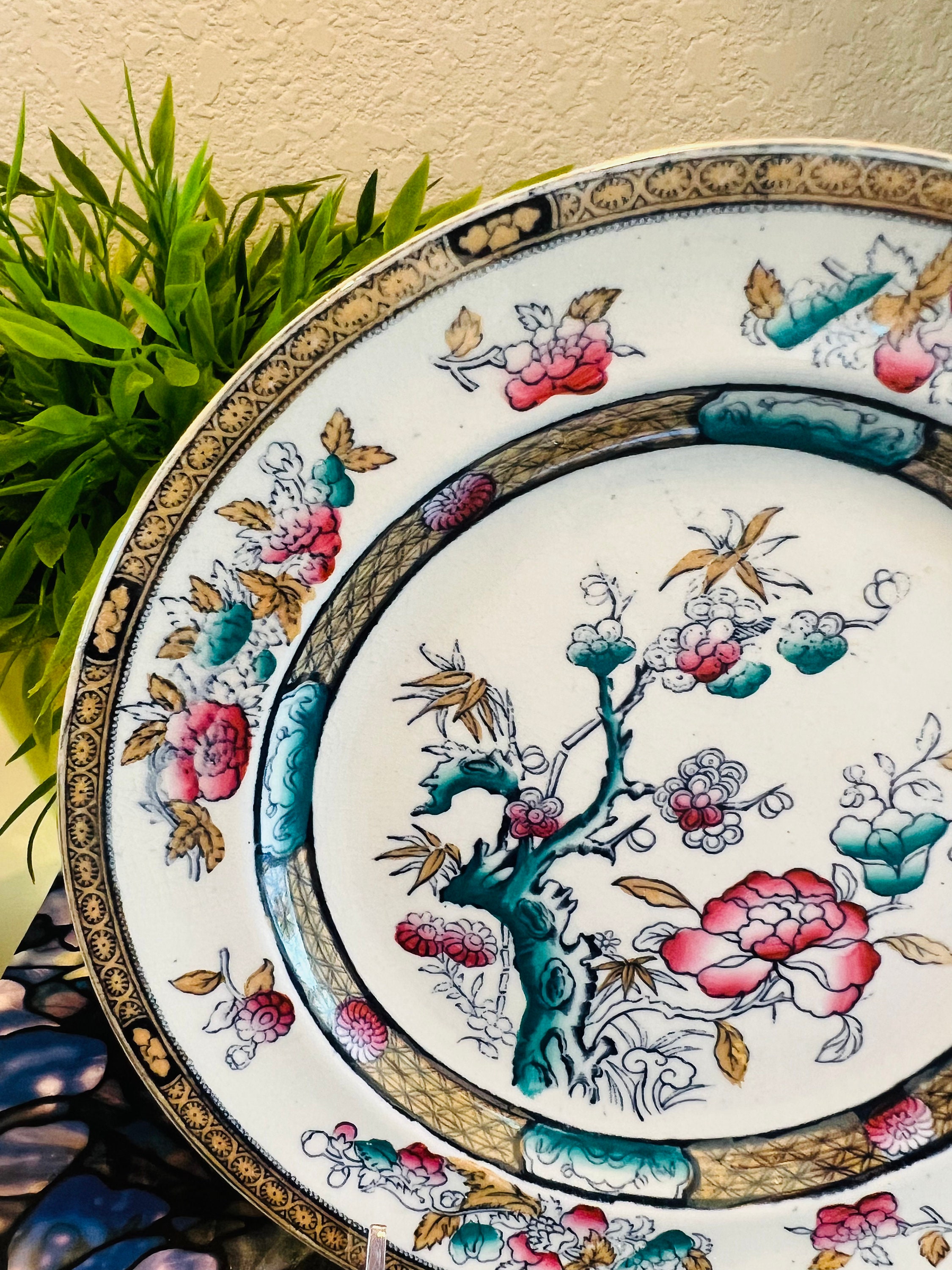 Antique Indian Tree Plate by Hope & Carter, Numbered. 8 - Etsy