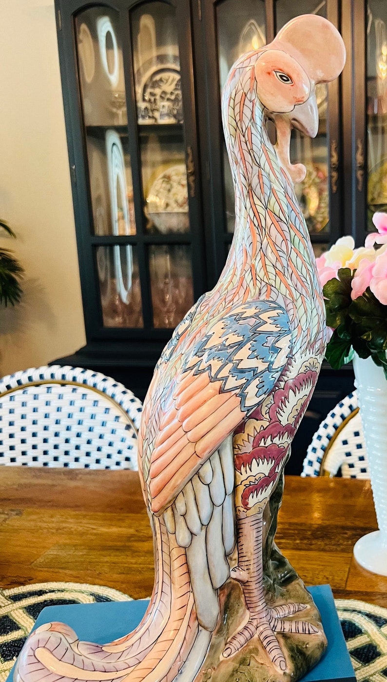 Vintage Chinese Chinoiserie 17 Phoenix Bird Figurine, Hand Painted. - Etsy