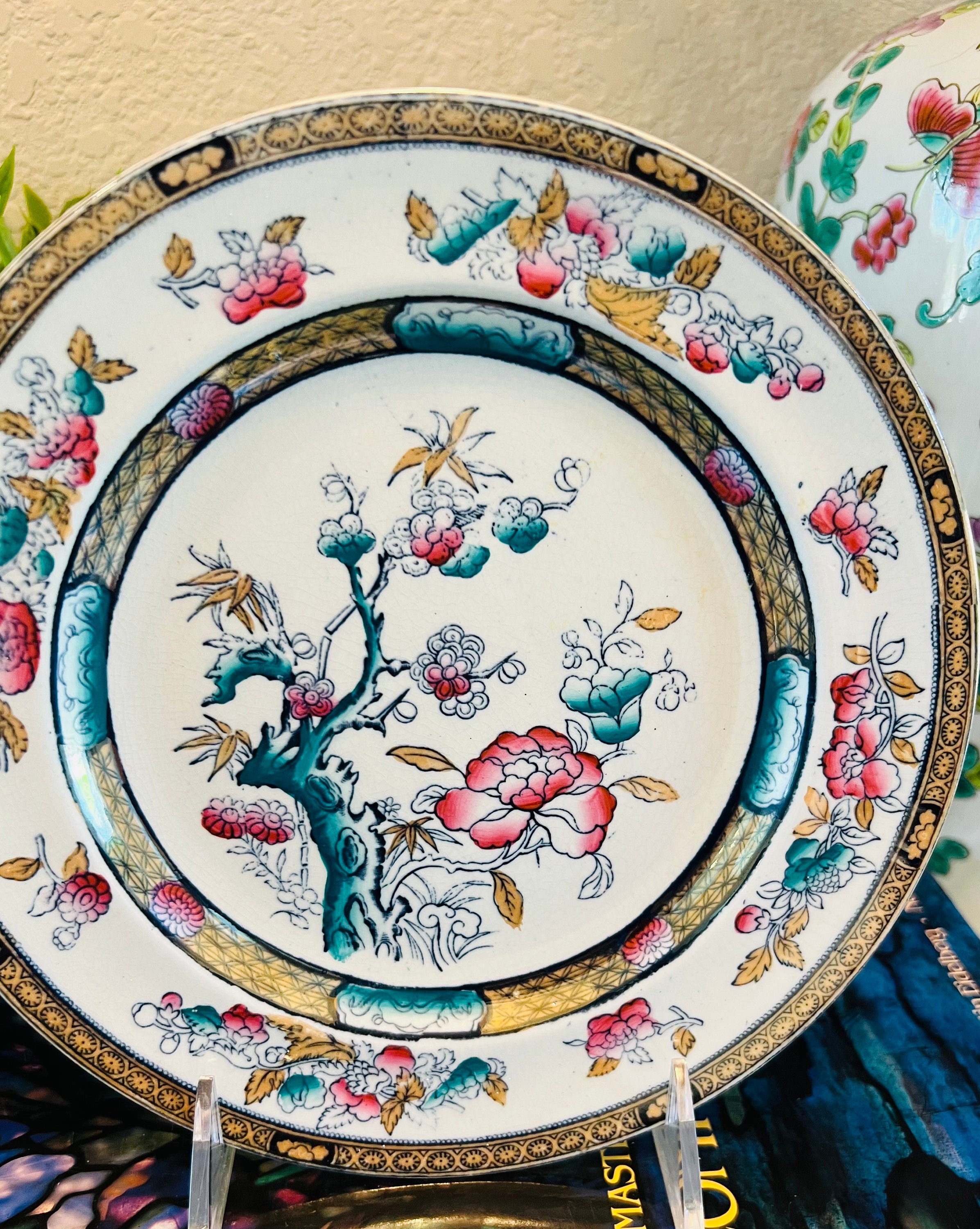 Antique Indian Tree Plate by Hope & Carter, Numbered. 8 - Etsy