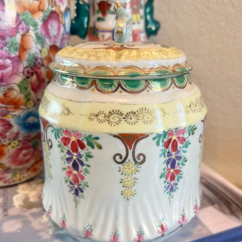 Antique Biscuit Jar - Etsy