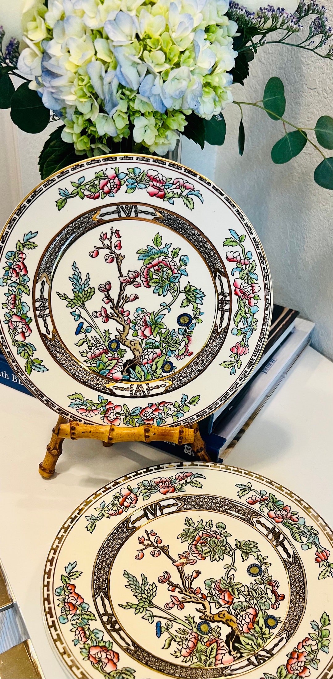 Set of 4 Alfred Meakin India Tree Plates, Medina Shape, Salad 8 ...