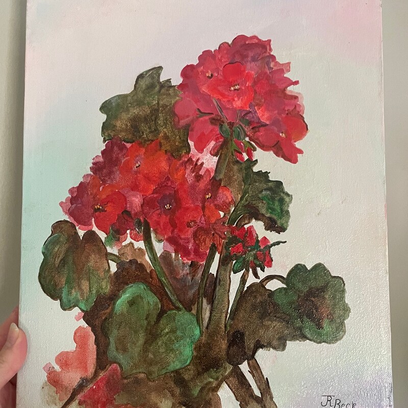 Geranium Painting - Etsy