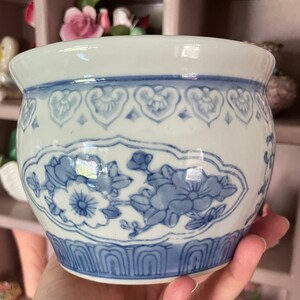Chinoiserie Blue and White Flower Pot - Etsy