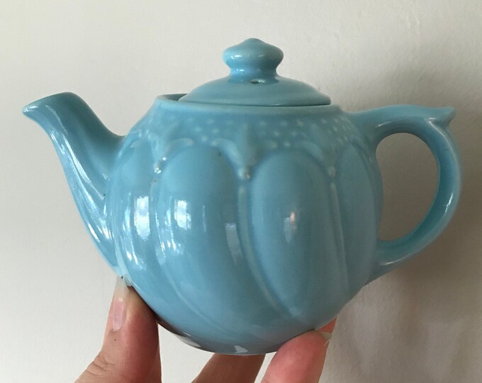 MCM Mini Vintage Pottery Teapot-blue - Etsy