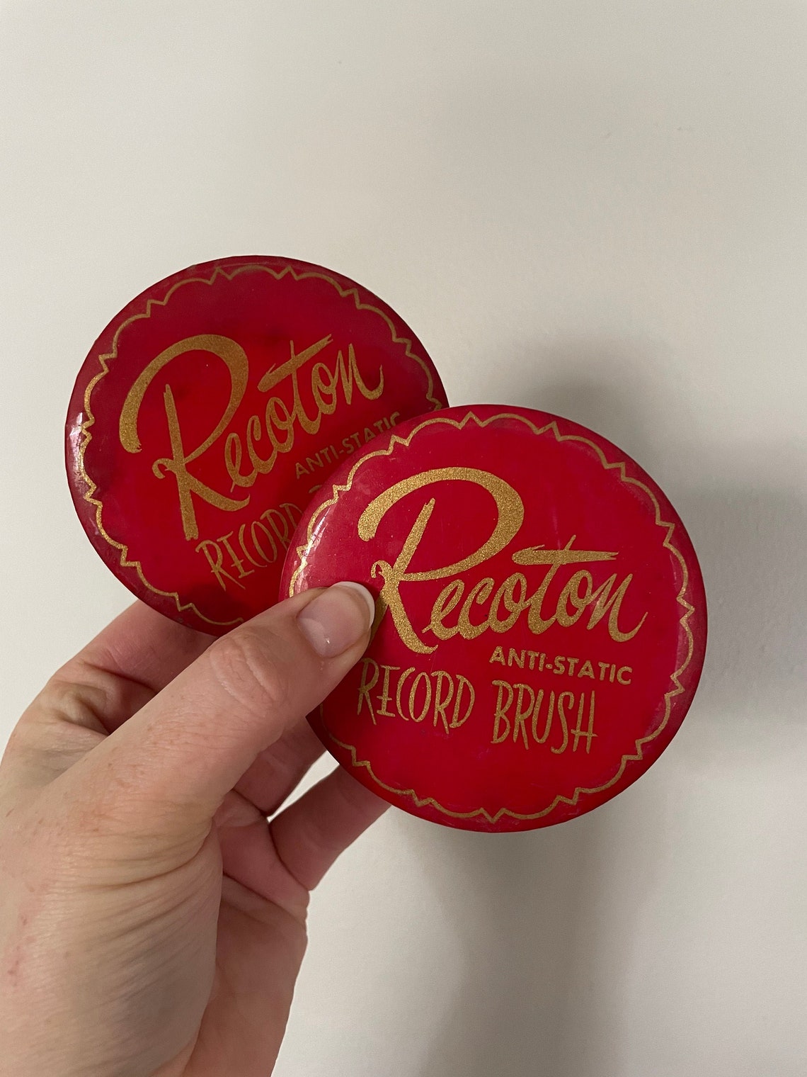 Vintage Recoton red record cleaning brushes-pair | Etsy