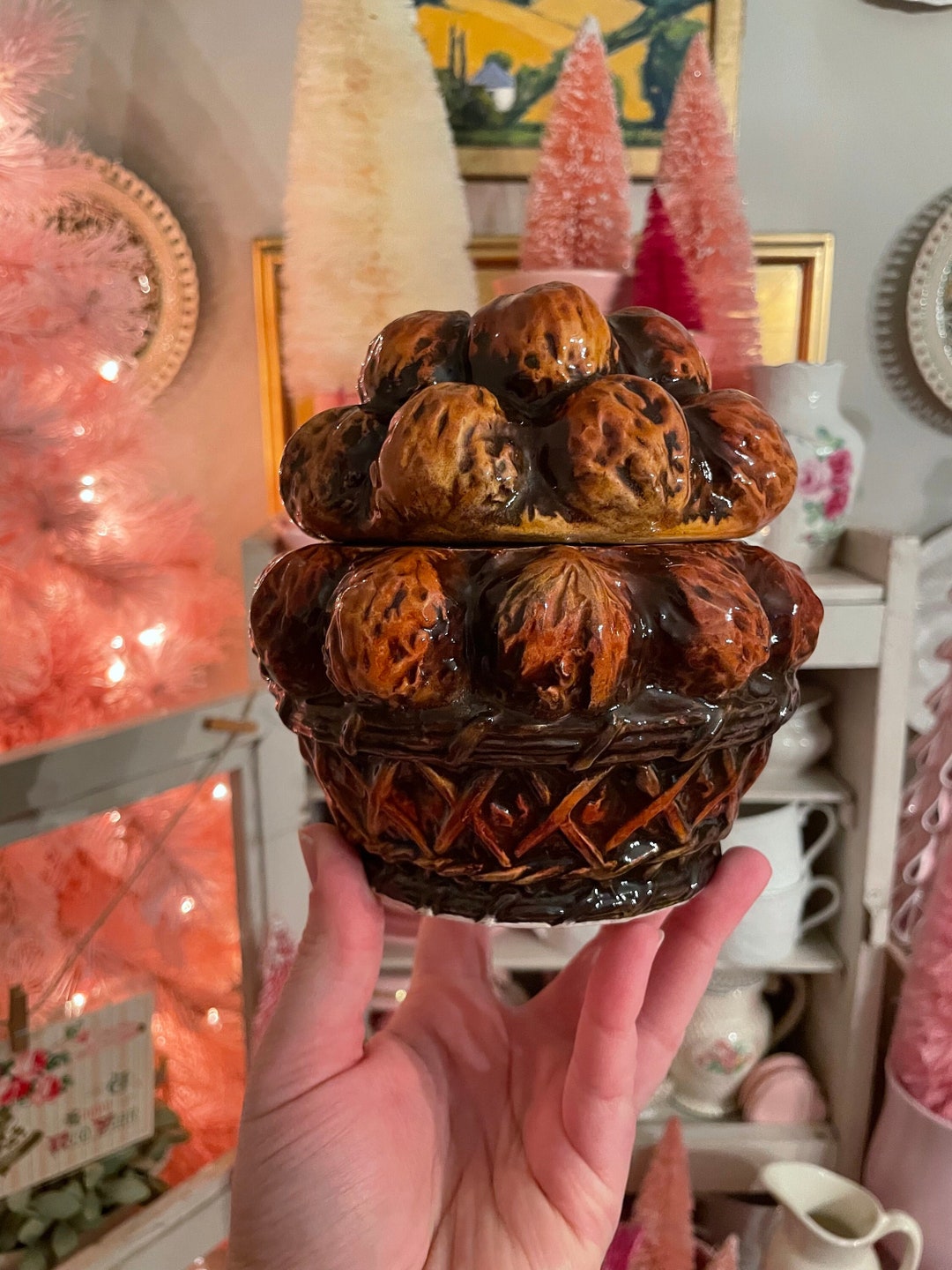 Mid Century Inarco Walnut Lidded Dish - Etsy