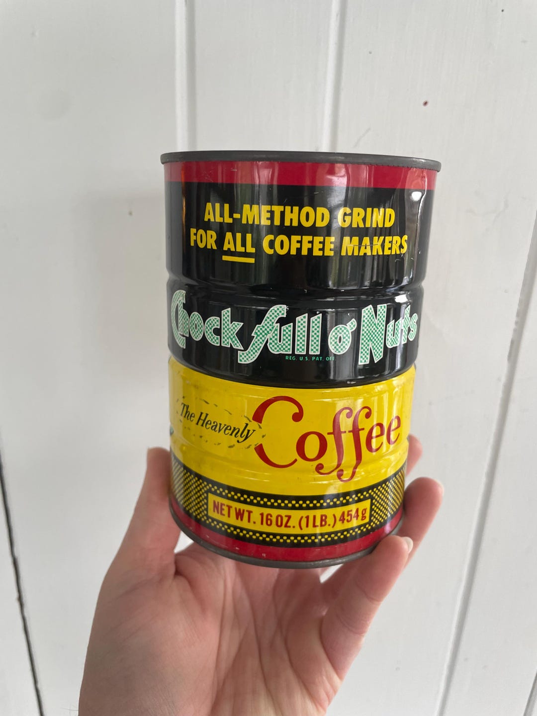 Vintage Chock Ful O Nuts Tin Coffee Can - Etsy