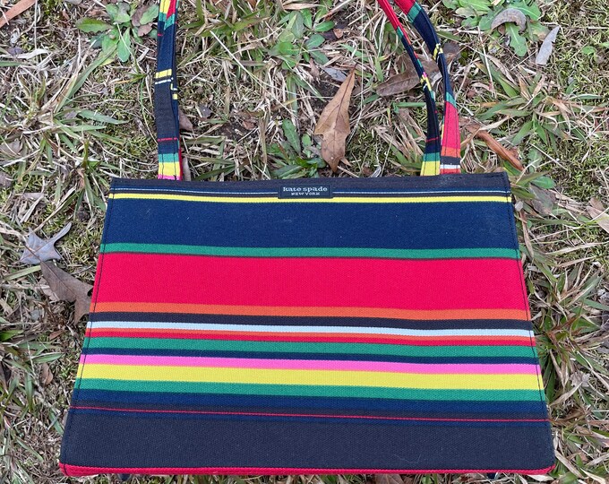 Vintage 2000s Kate Spade New York Stripe Handbag - Etsy