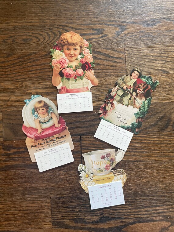 Vintage Victorian Advertising Calendar Magnets - Etsy