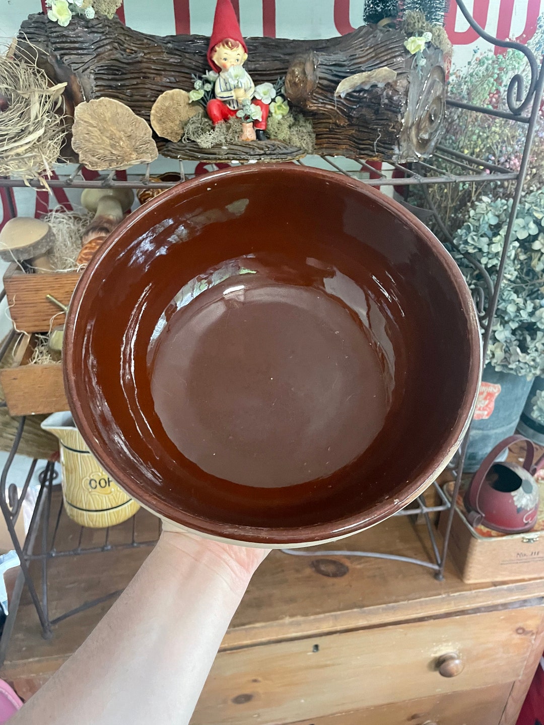 Redware Gloss Watt Pottery Ovenware Mixing Bowl - Etsy