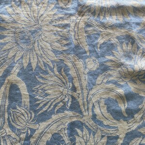 Vintage Cornflower Blue Damask Tablecloth - Etsy