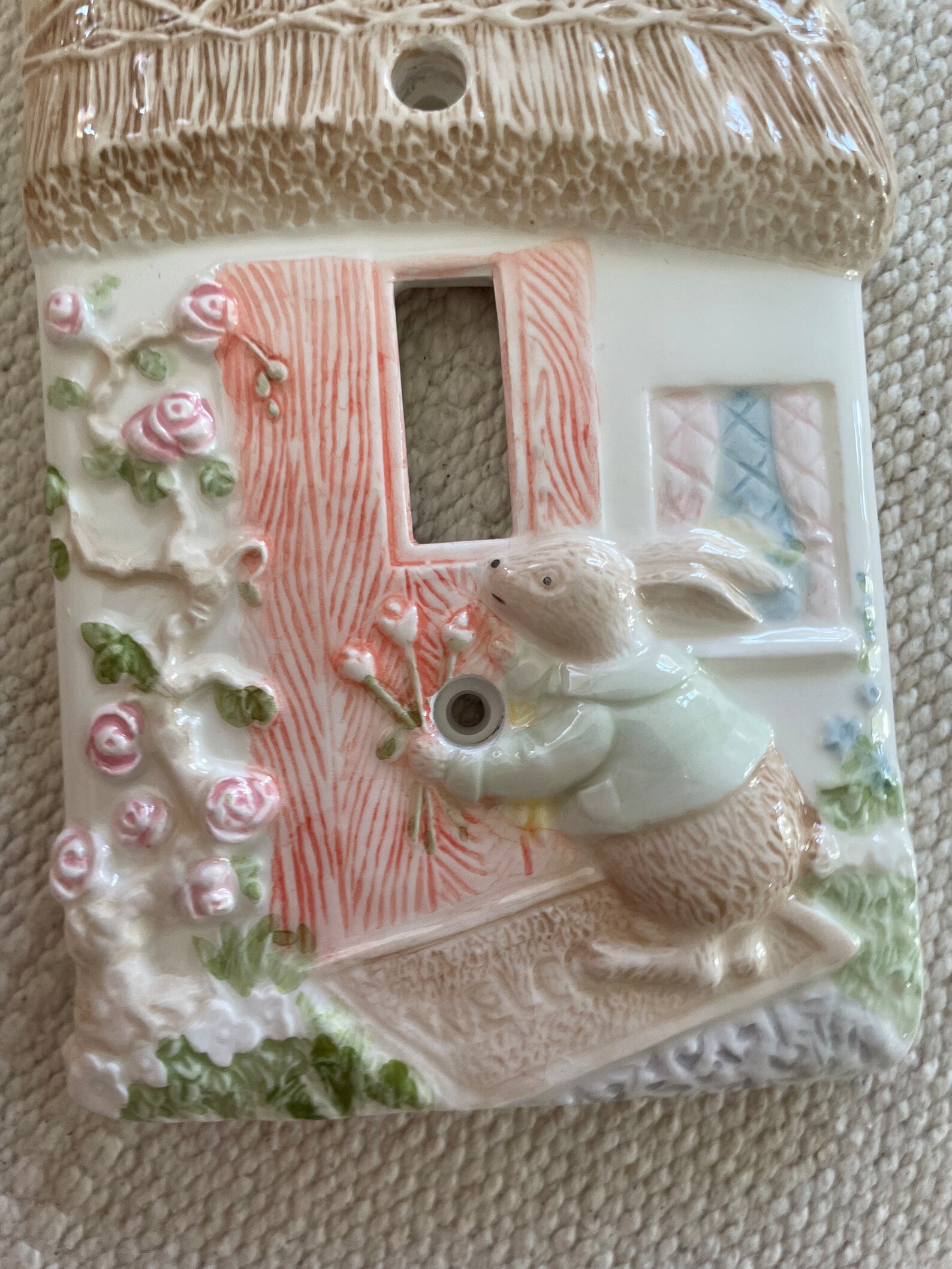 1985 Liz Shepherd Terragrafics Ceramic Bunny Light Switch - Etsy
