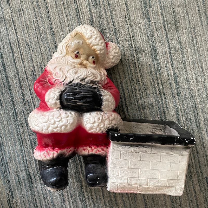 Chalkware Santa - Etsy