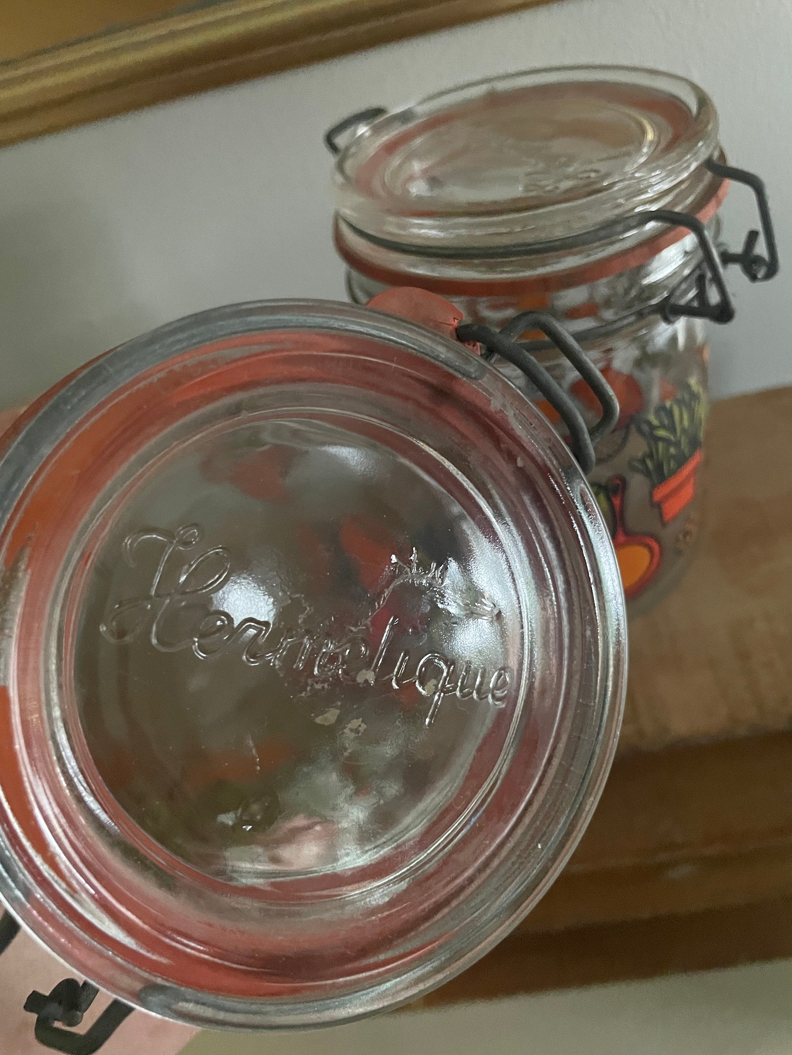 1970s Hermatique Italian Glass Jar Canisters-set of 2 - Etsy