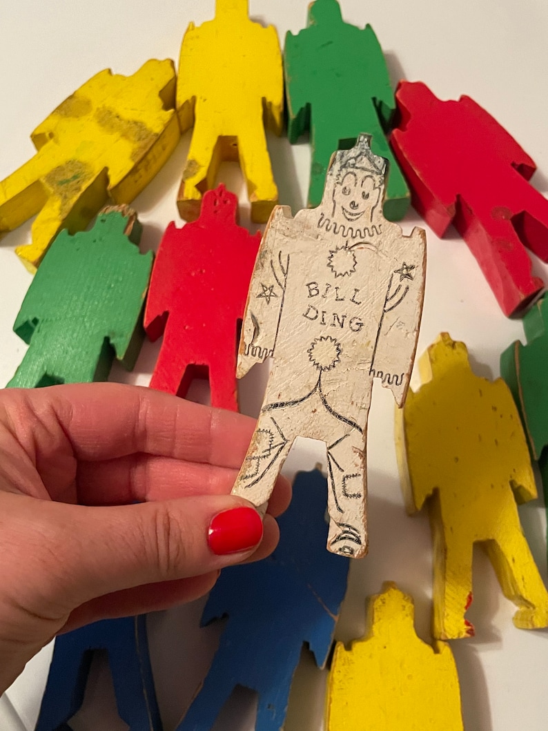 Vintage Bill Ding Wooden Clown Stacking Toys-12 Pieces - Etsy