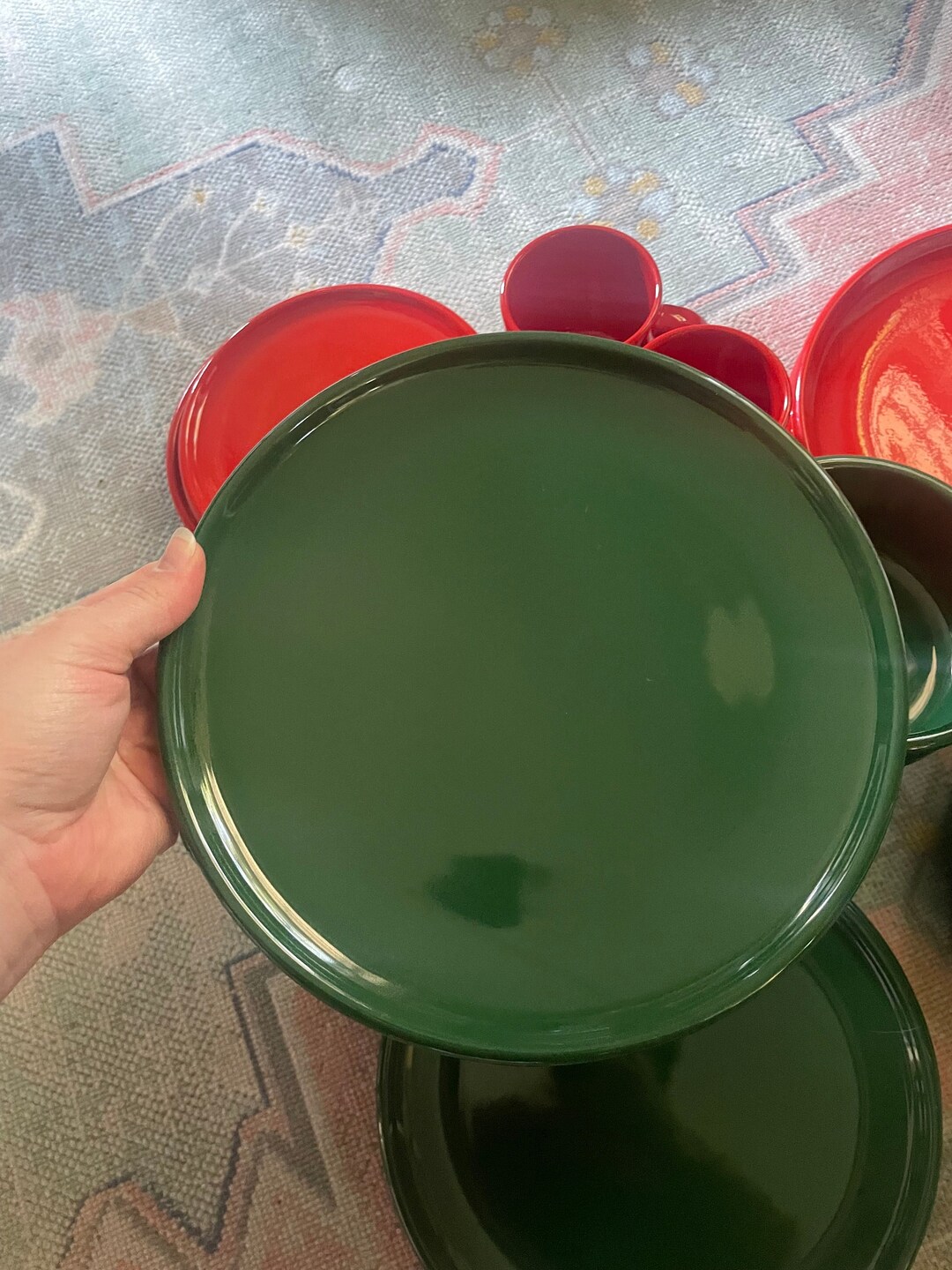 Waechtersbach Germany Green Pottery Dinner Plate-set of 3 - Etsy