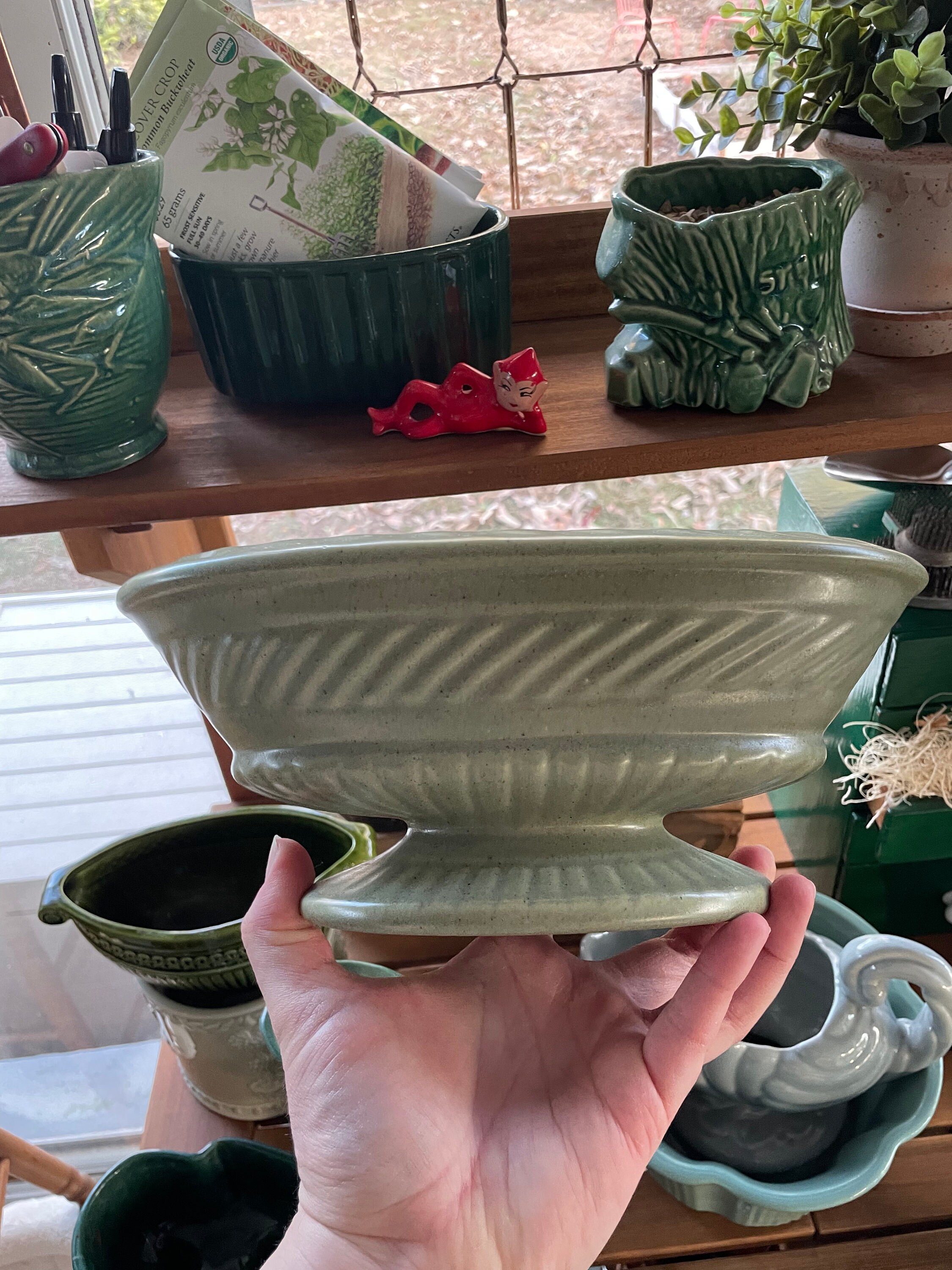 MCM USA Pottery Pale Green - Etsy