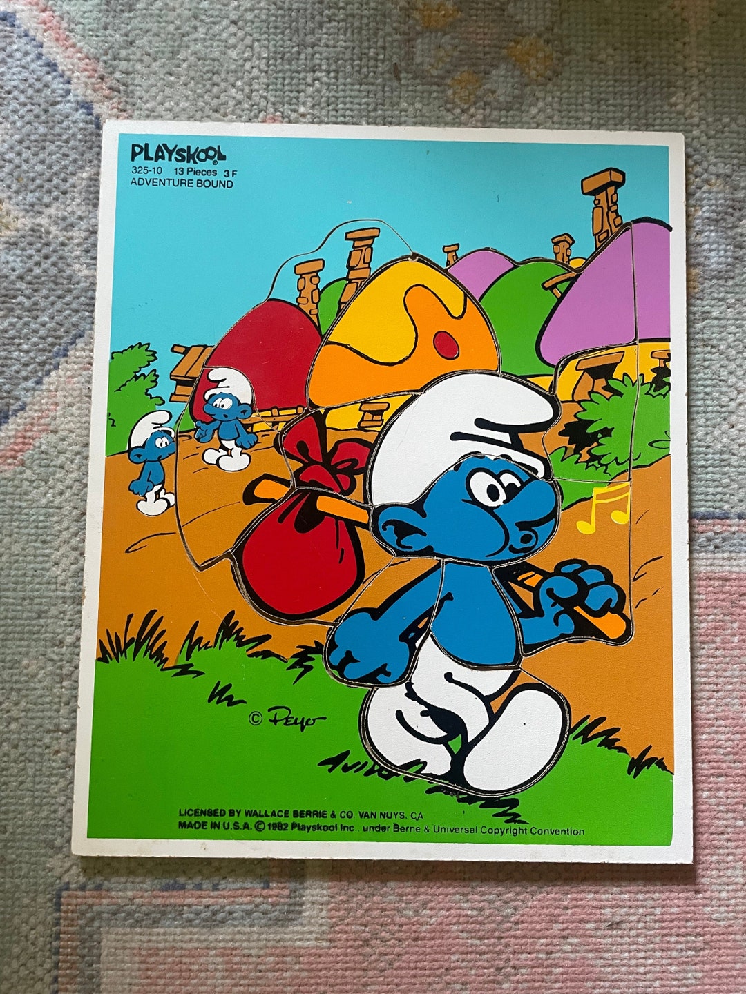 Vintage 1982 Playskool Smurfs Puzzle - Etsy