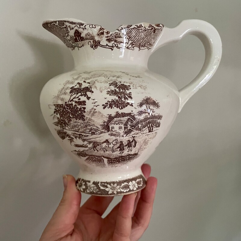 Transferware Pitcher - Etsy