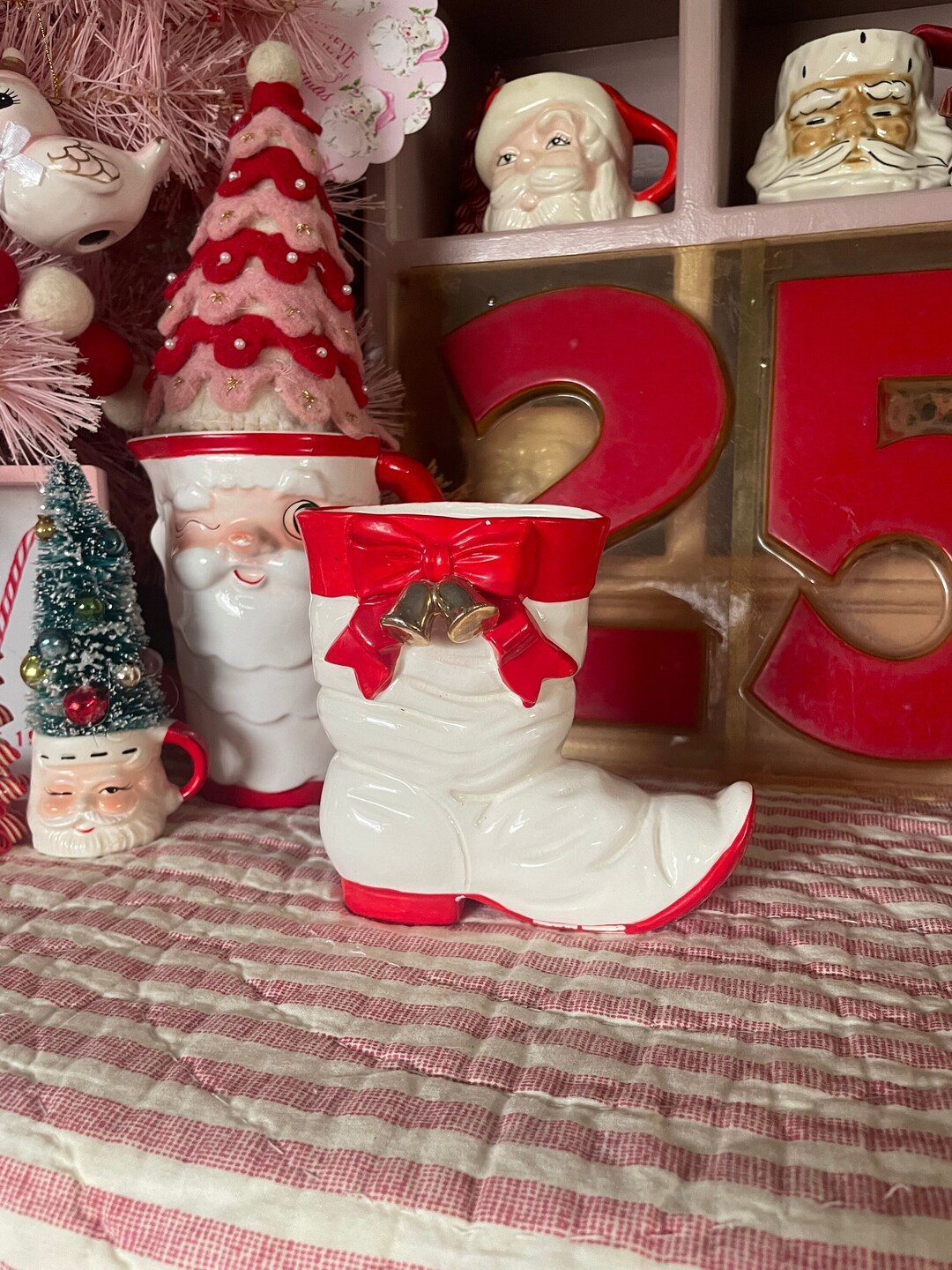 Vintage Christmas Boot Planter Made in Japan - Etsy