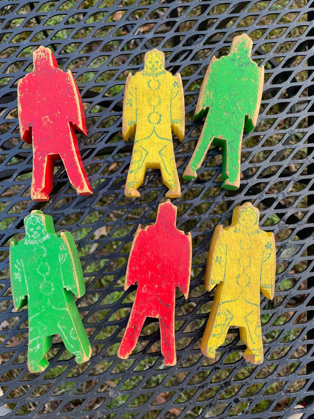 Vintage Bill Ding Wooden Clown Stacking Toys-6 Pieces - Etsy