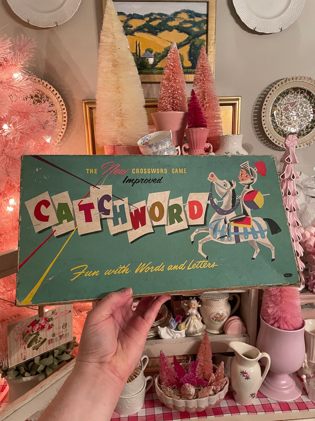 Vintage 1950s Catchword Board Game - Etsy