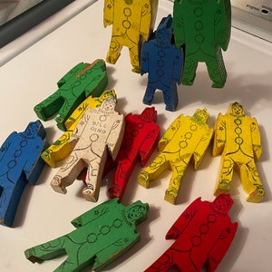 Vintage Bill Ding Wooden Clown Stacking Toys-12 Pieces - Etsy