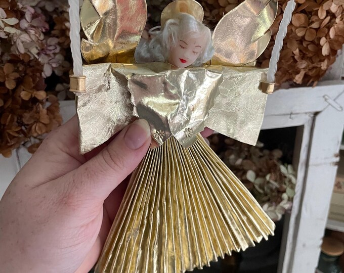 Vintage 1950s German Wax Christmas Angel - Etsy