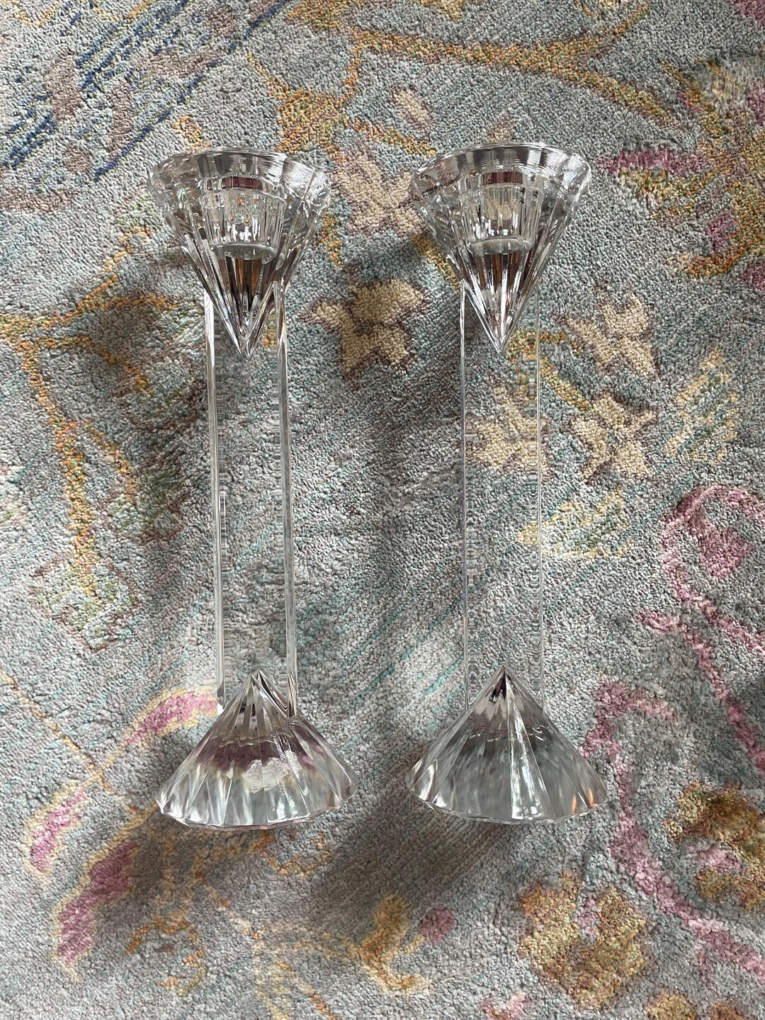 Vintage Shannon Crystal Candlesticks - Etsy