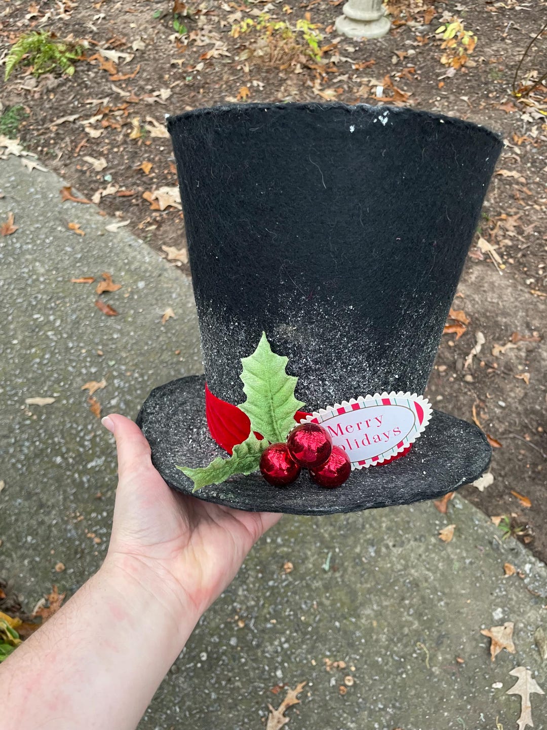 Seasons of Cannon Falls Felt Snowman Hat Decoration - Etsy