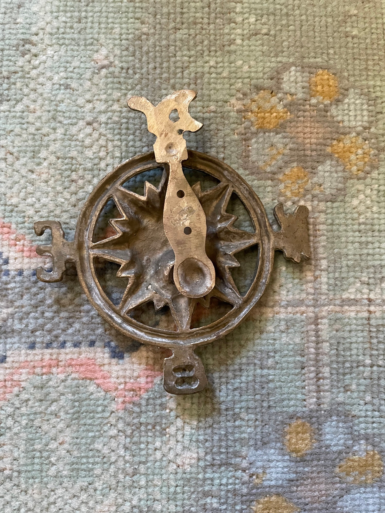 Vintage Brass Compass Door Knocker - Etsy