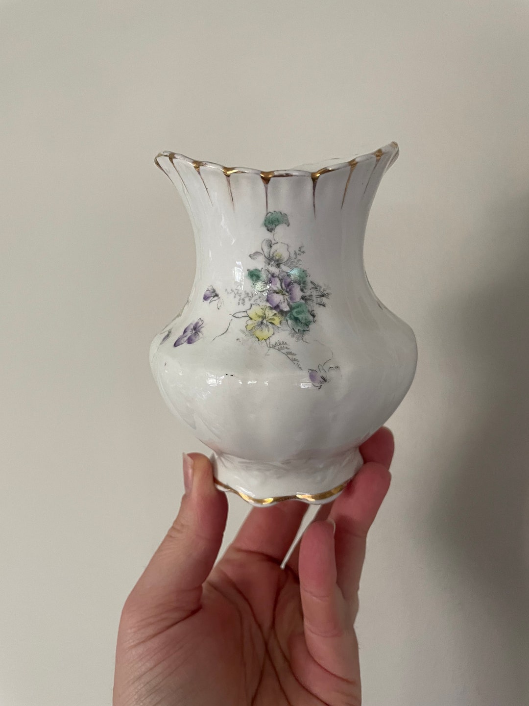 Antique Victorian Toothbrush Holder-pansies - Etsy