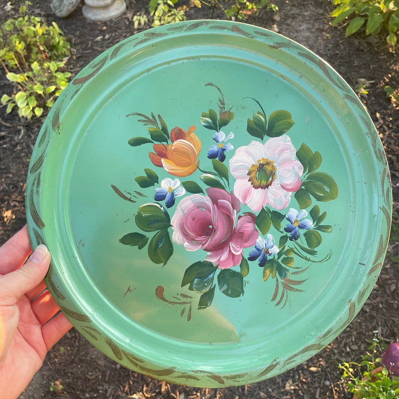 Vintage Tole Tray - Etsy