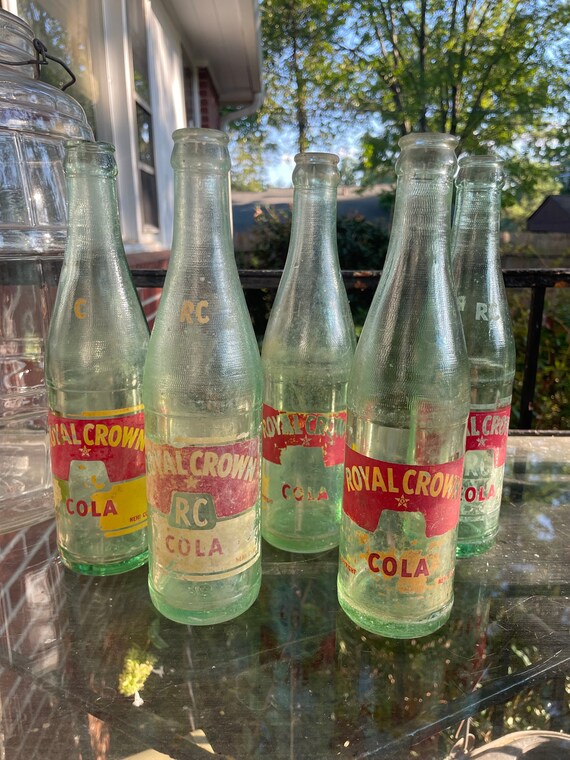 Vintage RC Cola Bottles-5 Bottles - Etsy