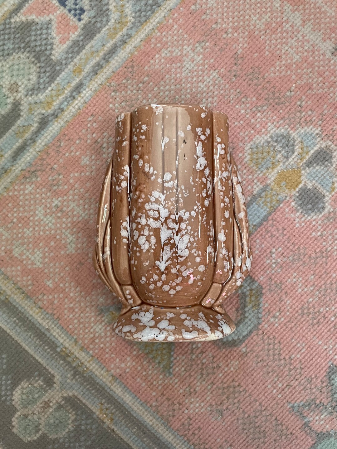 Vintage Shawnee Brown Spatter Art Deco Pottery Vase - Etsy