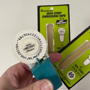 Vintage 1970s Dennison Mini Label Mate Label Maker and Labels - Etsy