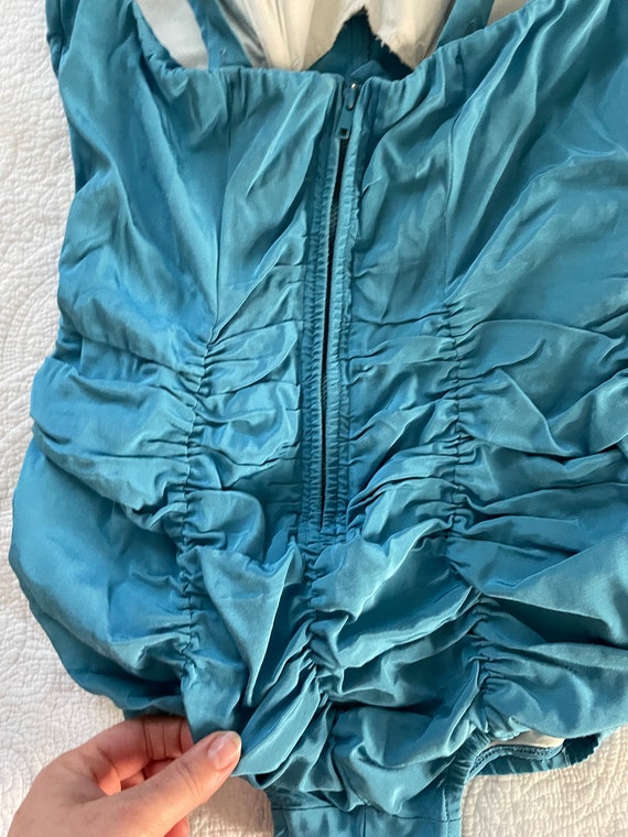 1950’s Rosa Marie Reid blue ruched women’s swimsuit - Gem