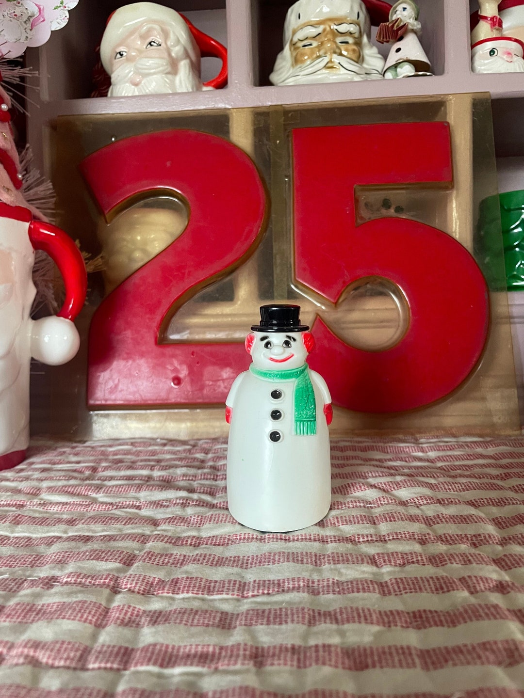 Vintage Fun World Inc Plastic Rolling Snowman Toy - Etsy