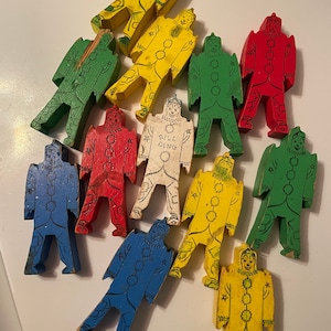 Vintage Bill Ding Wooden Clown Stacking Toys-12 Pieces - Etsy
