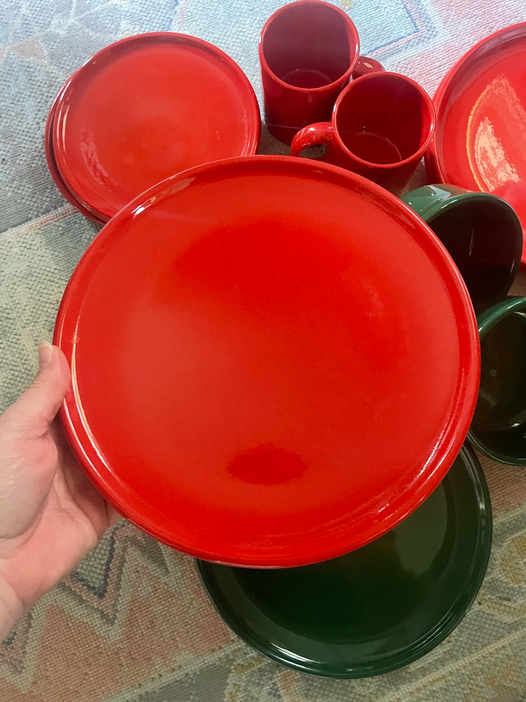 Waechtersbach Germany Red Pottery Dinner Plate-set of 3 - Etsy