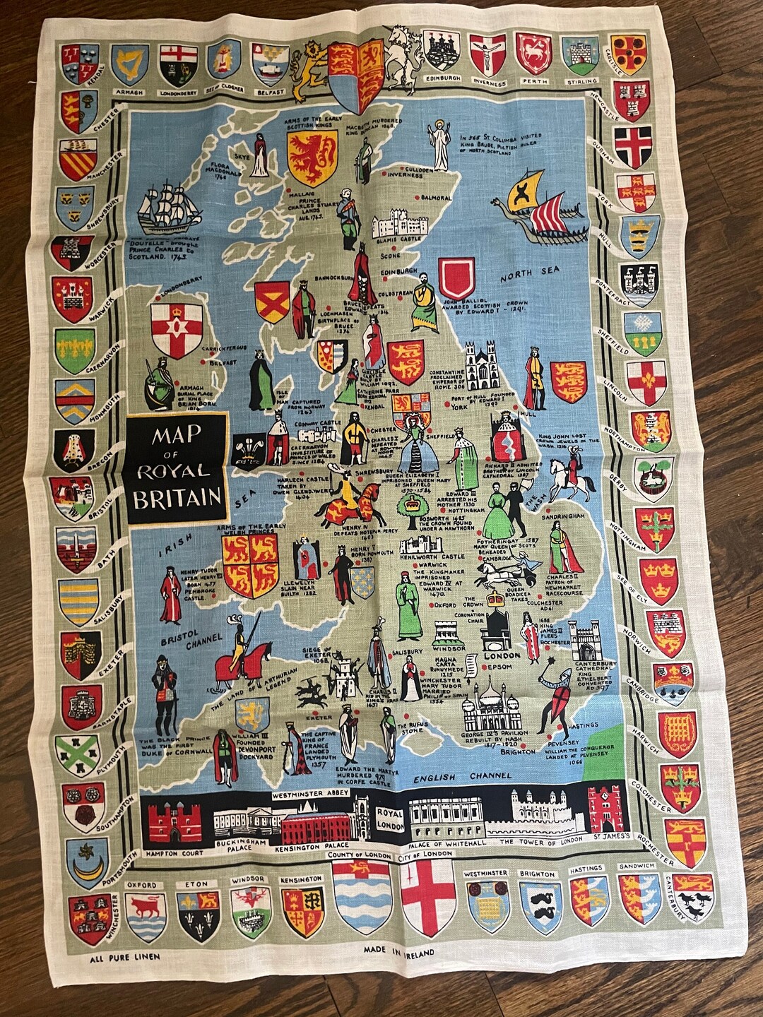 Ulster Weavers Map of Royal Britain Tea Towel-nos - Etsy