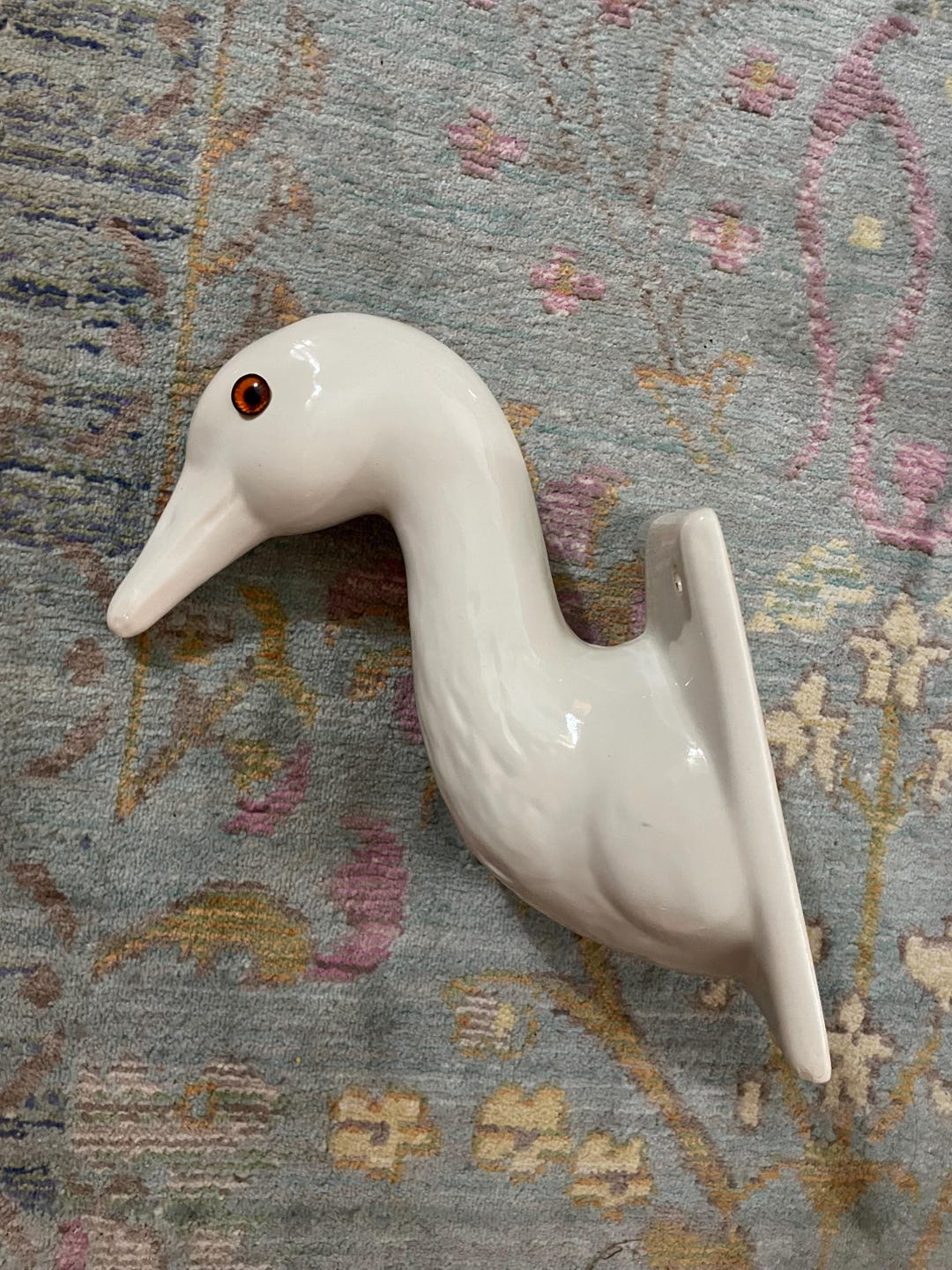Vintage White Ceramic Goose Head Wall Hanging - Etsy