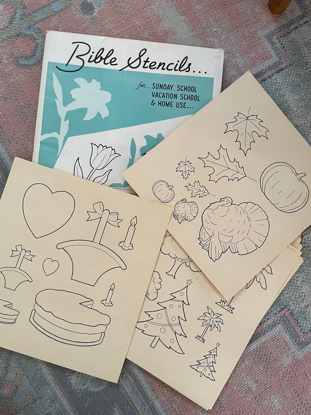 Vintage Bible Stencils Sunday School Stencil Set by Gibson-nos - Etsy
