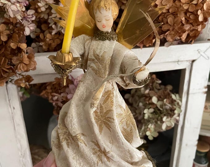 Vintage 1950s German Wax Christmas Angel - Etsy