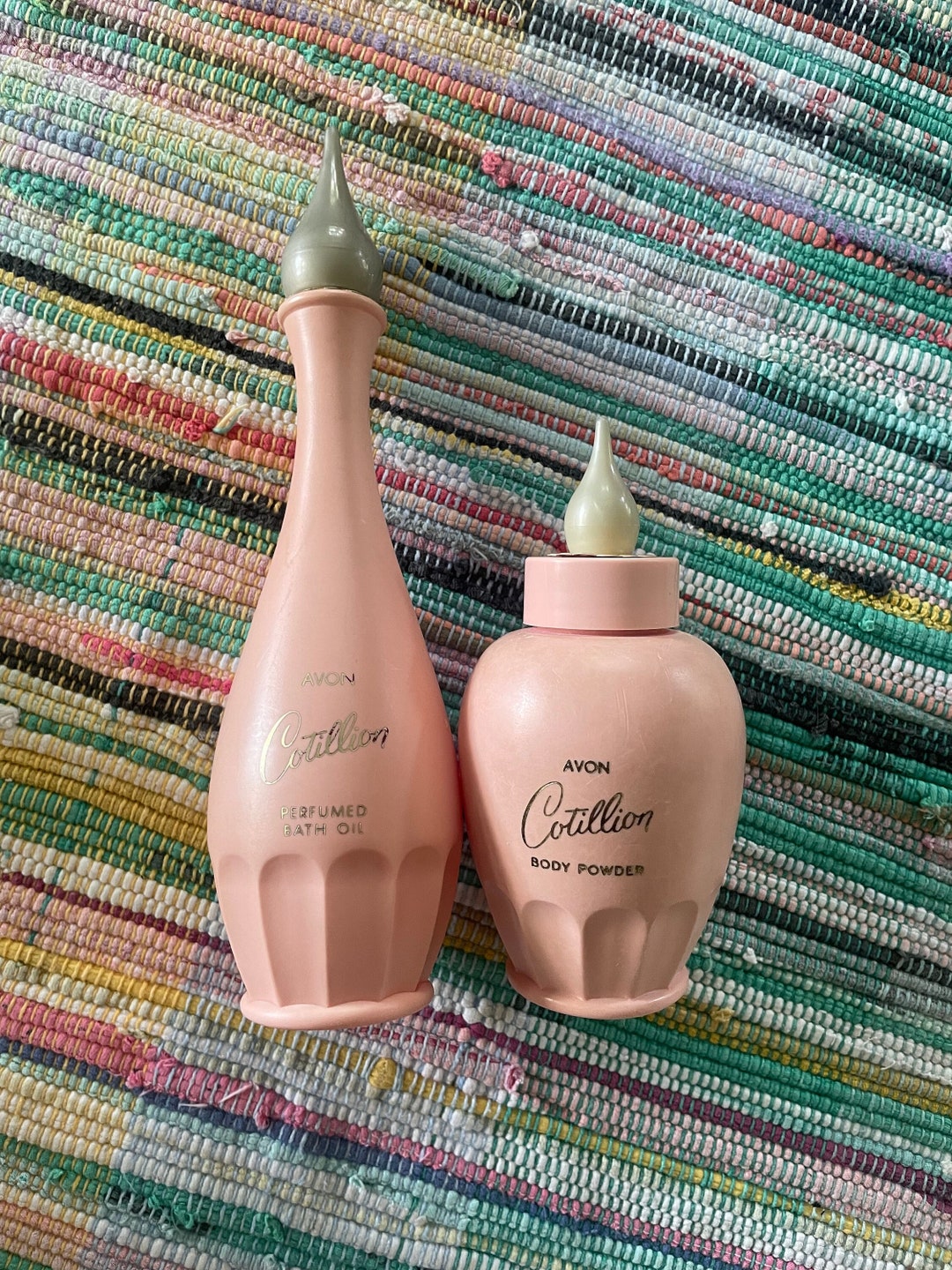 Vintage Avon Cotillion Perfumed Bath Oil and Body Powder Bottles - Etsy