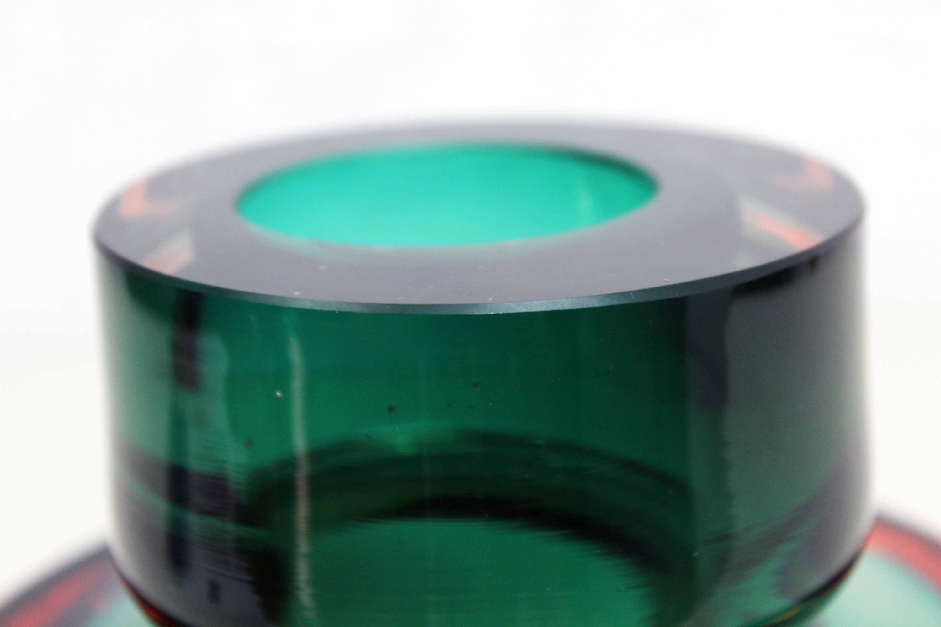 Italian Murano Glass Sommerso Vase, 1970s Murano Vase - Etsy
