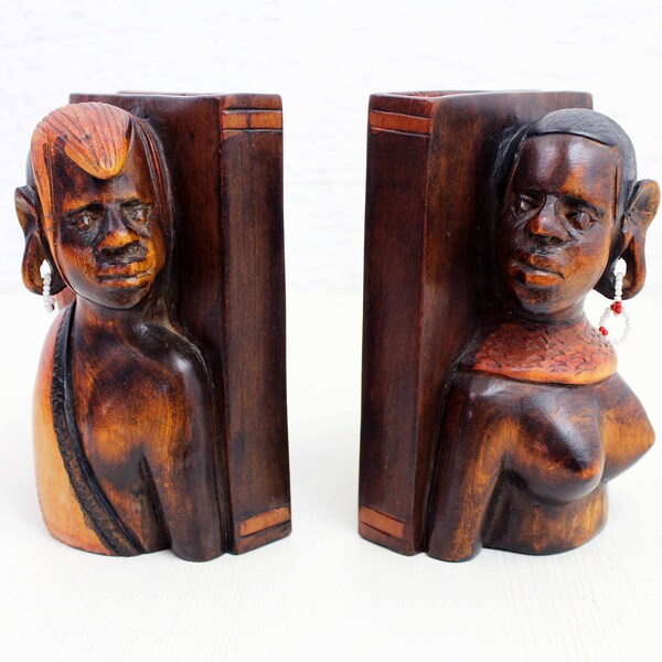 African Bookends - Etsy