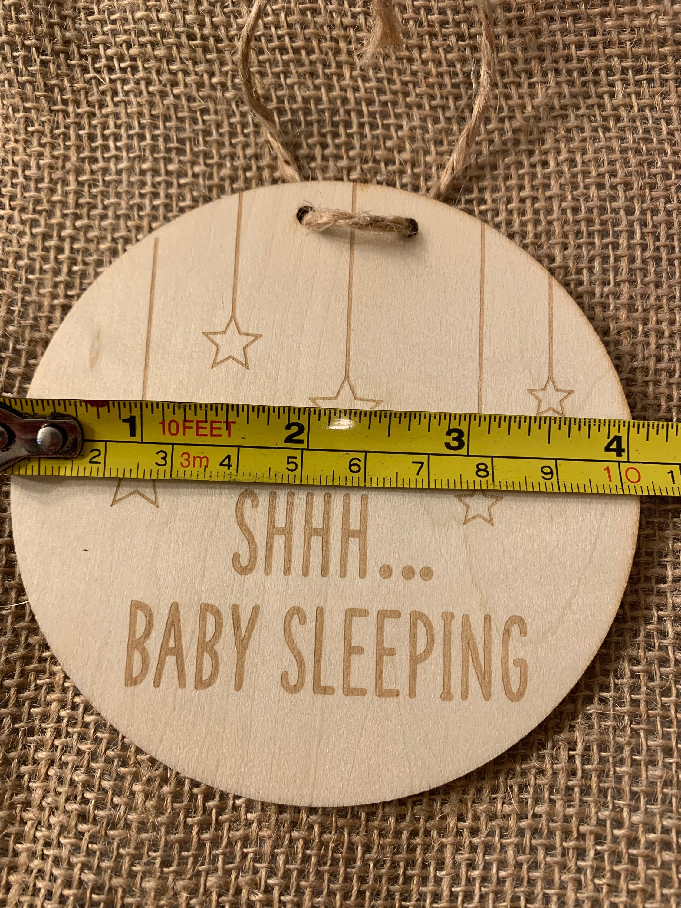 The Baby is Sleeping Sign, Nursery Door Hanger, Baby Sleeping Door Sign ...