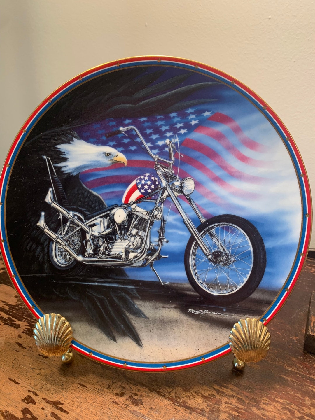 Harley Davidson, Easy Riders Collector Plates, Patriots Pride, Symbols ...